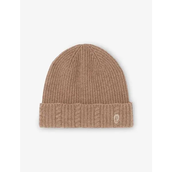 Claudie Pierlot Logo-embroidered Cashmere Beanie - Beige