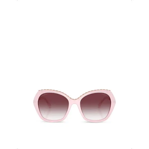 Chanel Ch5547q Butterfly Acetate Sunglasses - Pink