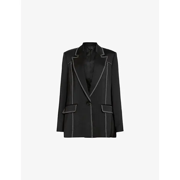 ALLSAINTS Theah Single-breasted Woven Blazer
