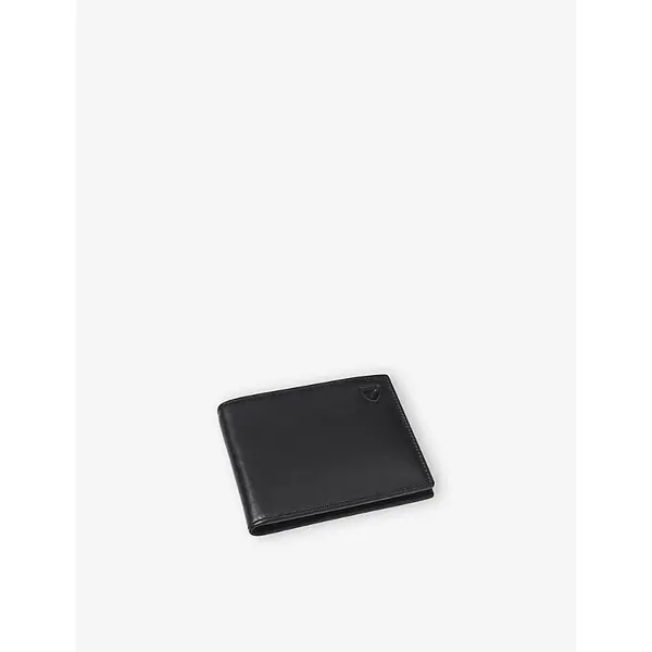 ASPINAL OF LONDON Billfold Logo-embossed Leather Wallet - Black