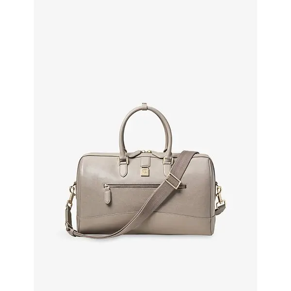 ASPINAL OF LONDON Connaught Leather Flight Bag - Taupe
