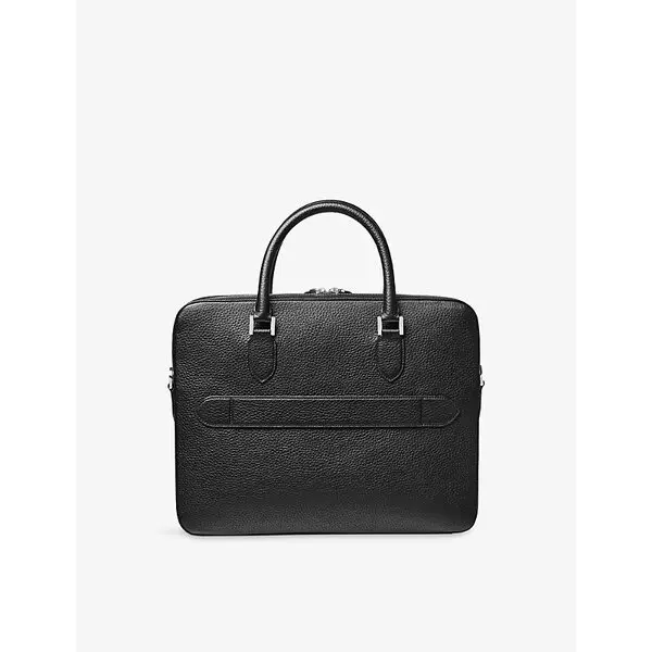 ASPINAL OF LONDON Mount Street Leather Laptop Bag - Black