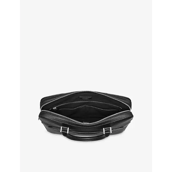ASPINAL OF LONDON Mount Street Leather Laptop Bag - Black