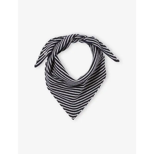 Claudie Pierlot Logo-embroidered Wool And Cashmere Scarf - Dual-color