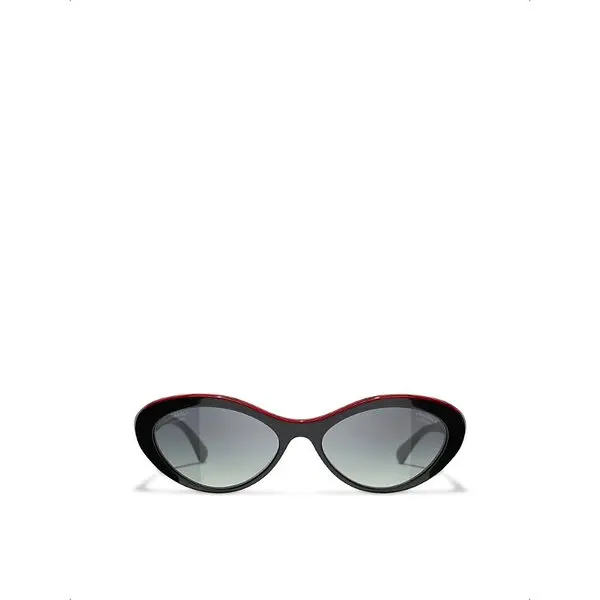 Chanel Ch5416 Oval-frame Sunglasses - Black