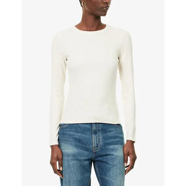 ME+EM Regular-fit Ribbed Stretch-cotton Top