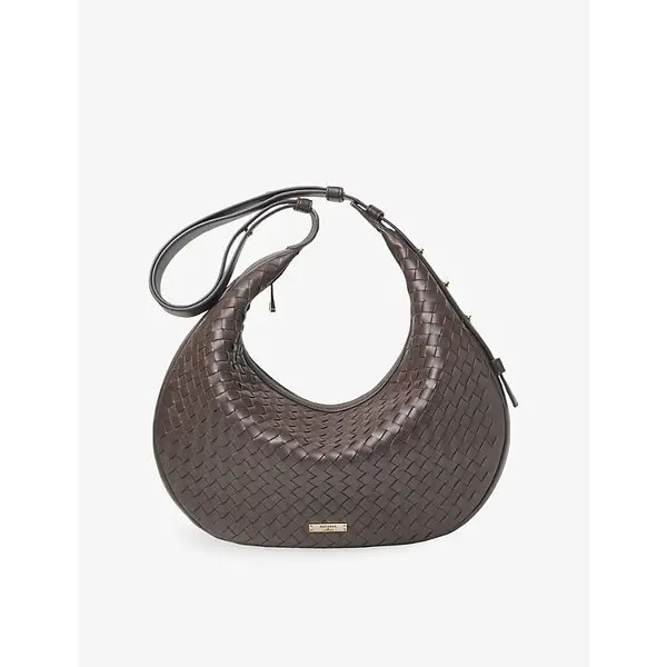 ASPINAL OF LONDON Hudson Crescent Leather Cross-body Bag - Chocolate