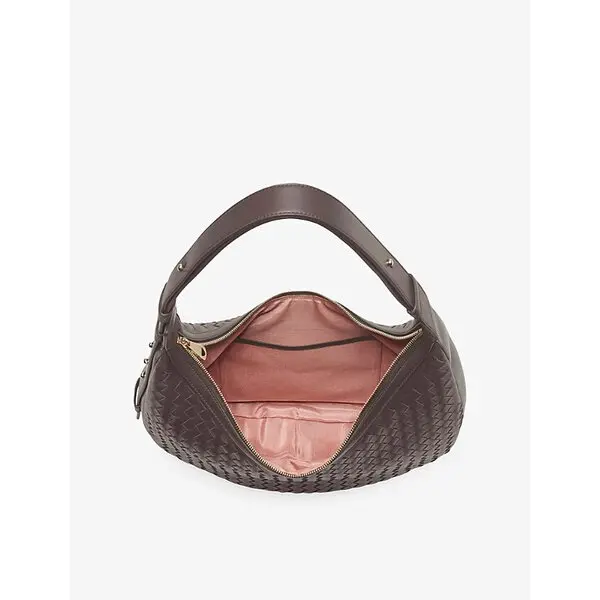 ASPINAL OF LONDON Hudson Crescent Leather Cross-body Bag - Chocolate