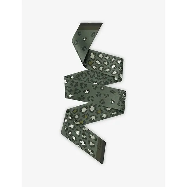 CARTIER Panthère Dots Bandeau Printed Silk-twill Scarf - Green
