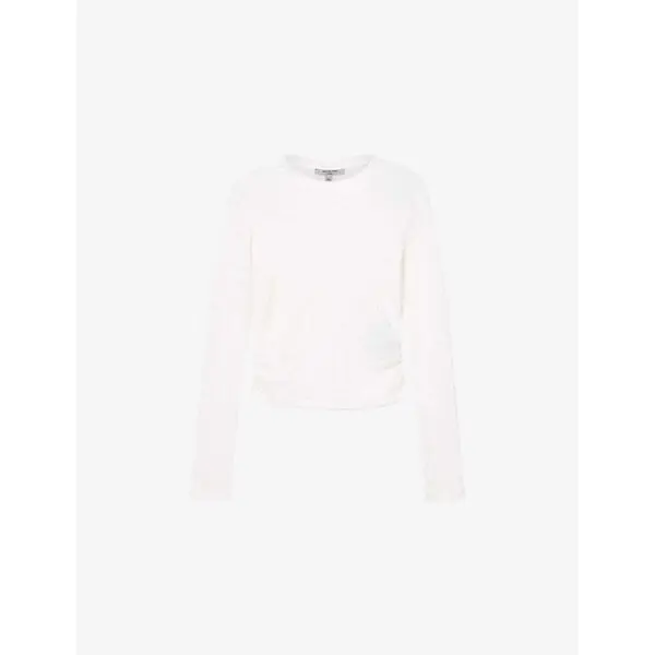 ALLSAINTS West Ruched Long-sleeve Top - White