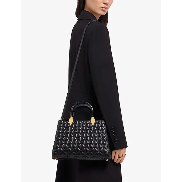 BVLGARI Leather Top-handle Bag - Black