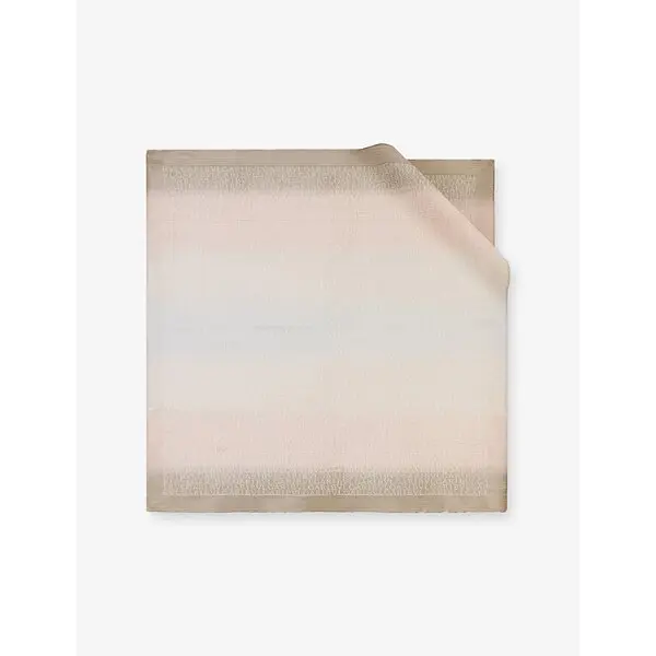 BVLGARI Letter Degrade Printed Square Silk Scarf - Pink
