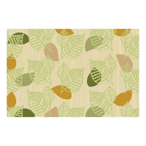 KAPLAN EARLY LEARNING COMPANY Sense Of Place Leaf Carpet6' X 9' - Green