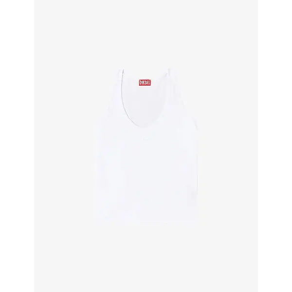 DIESEL® Logo-embroidered Stretch-cotton Tank - 100