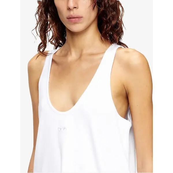 DIESEL® Logo-embroidered Stretch-cotton Tank - 100