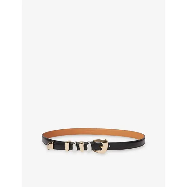 Claudie Pierlot Sculpted-loop Leather Belt - Black