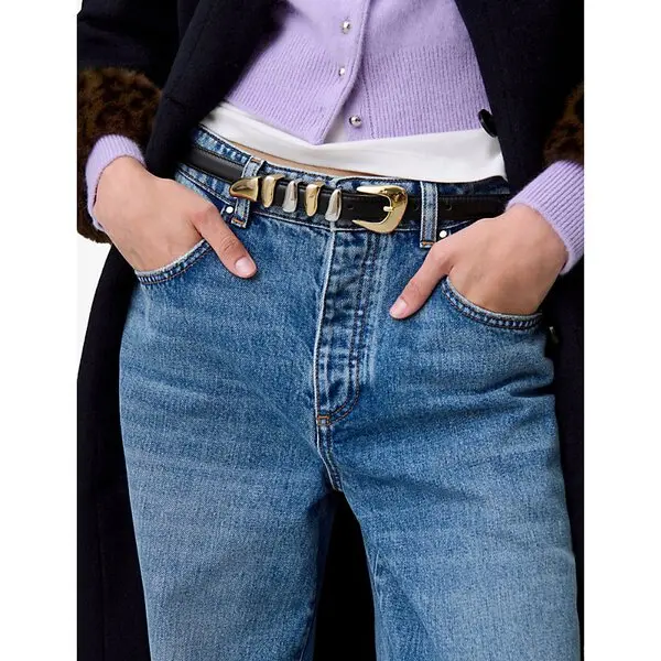 Claudie Pierlot Sculpted-loop Leather Belt