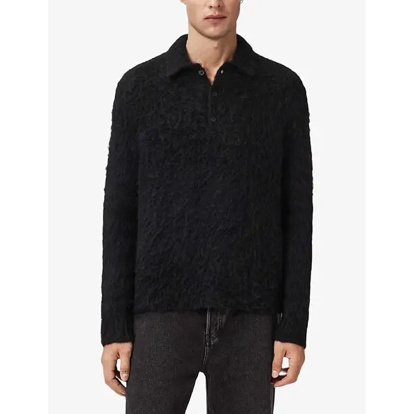 ALLSAINTS Brushed-texture Stretch-knit Jumper