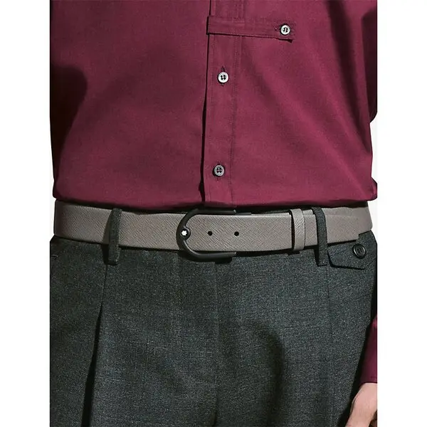 Montblanc Horseshoe Buckle Leather Belt - Multi-coloured