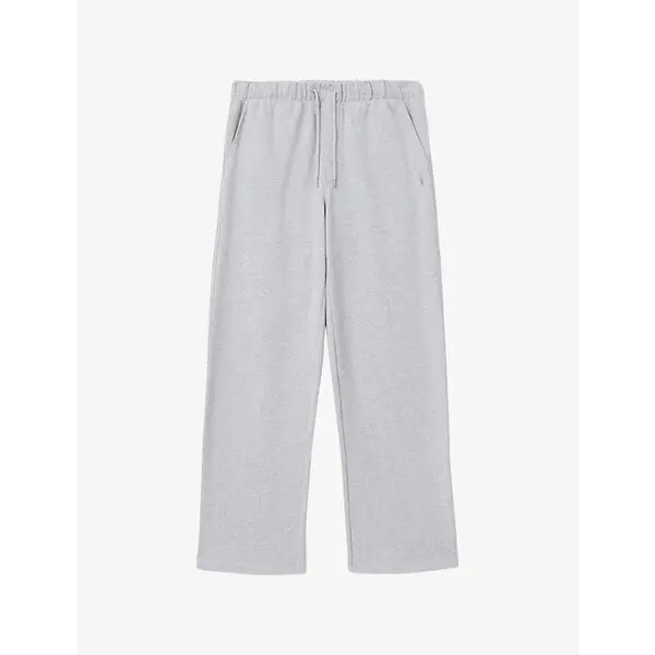 ALLSAINTS Asher Ramskull-embroidered Cotton Jogging Bottoms - Grey Marl