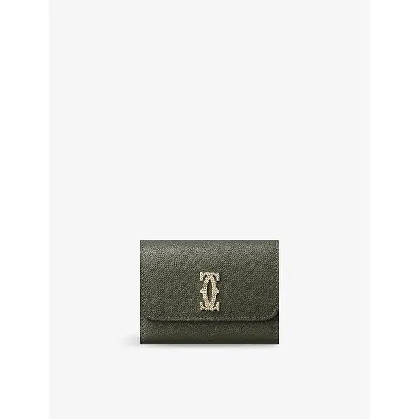 CARTIER C De Mini Leather Wallet - Green