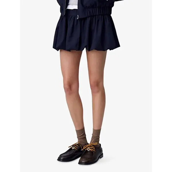 Claudie Pierlot Bubble-hem Wool-blend Mini Skirt