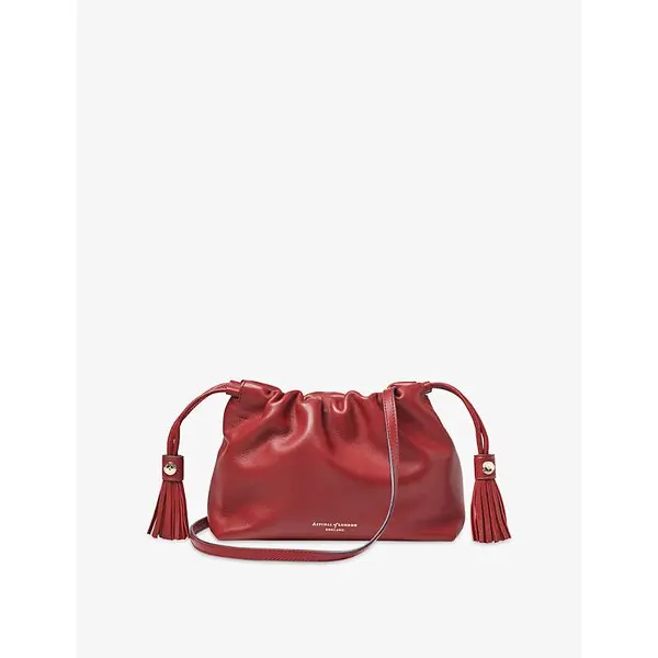 ASPINAL OF LONDON Hudson Leather Cross-body Bag - Ruby