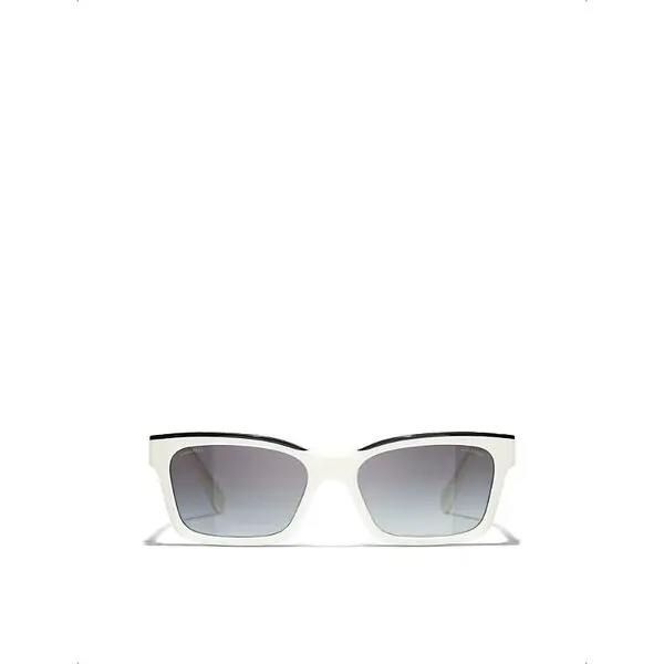 Chanel Ch5417 Square Sunglasses - White