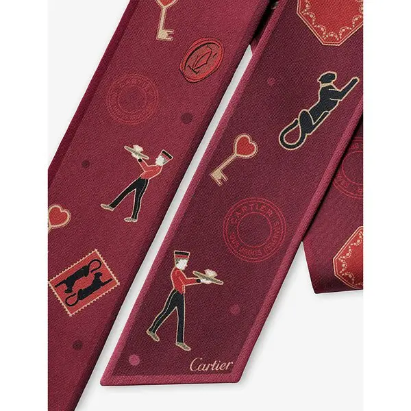 Cartier Diabolo De Bandeau Printed Silk-twill Scarf