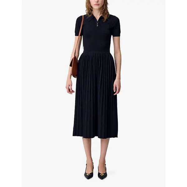 Stretch-knit Midi Dress