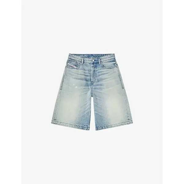DIESEL® Wide-leg Denim Shorts - 01