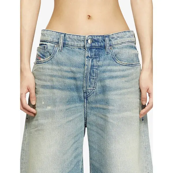DIESEL® Wide-leg Denim Shorts - 01