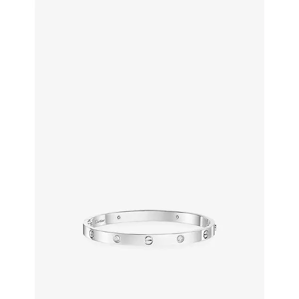 CARTIER Love Medium Diamond Bracelet - White Gold
