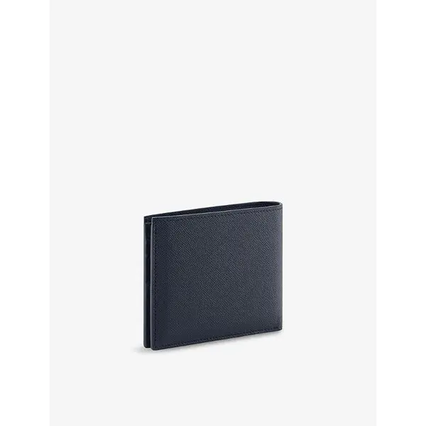 BVLGARI Logo-plaque Leather Bi-fold Wallet - Blue