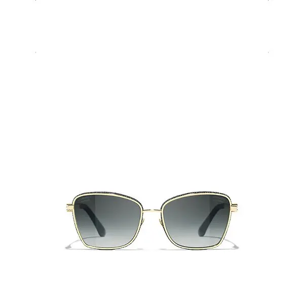 Chanel Polarised Cat-eye Sunglasses - Gold