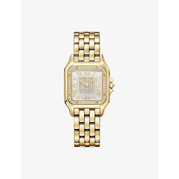CARTIER Panthère De Medium Diamond Quartz Watch - Gold