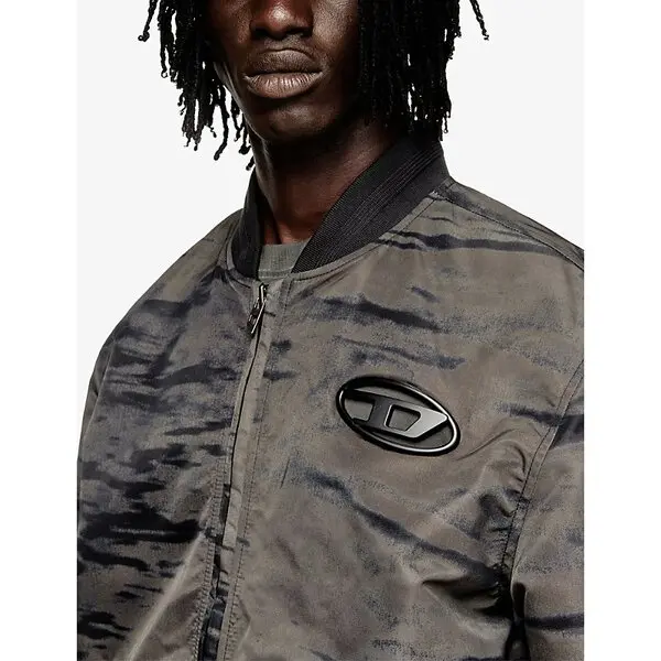 DIESEL® Logo-plaque Nylon Bomber Jacket - 02