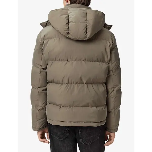 ALLSAINTS Marlo Hooded Woven Puffer - Gull Brown