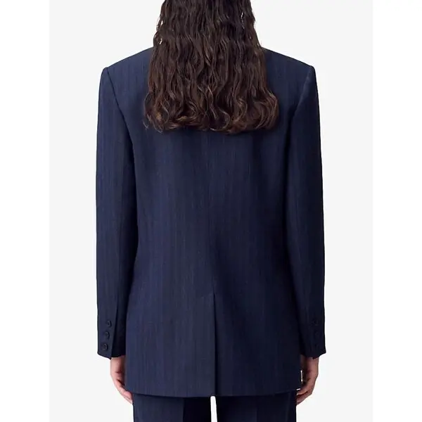 Claudie Pierlot Double-breasted Tailored Woven Jacket