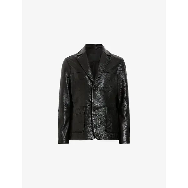 ALLSAINTS Shadwell Single-breasted Leather Blazer