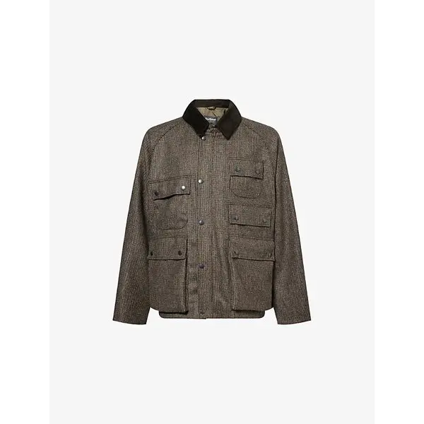 Barbour Relaxed-fit Houndstooth Wool Jacket