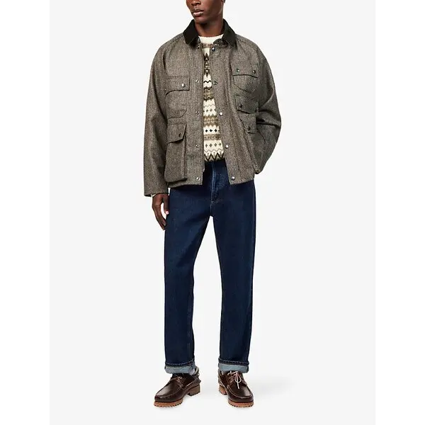Barbour Relaxed-fit Houndstooth Wool Jacket
