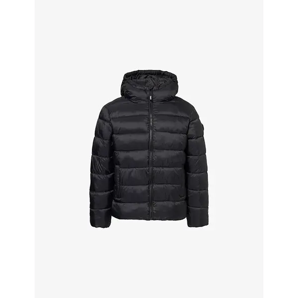 Trapstar Brand-patch Padded Shell Jacket - Black