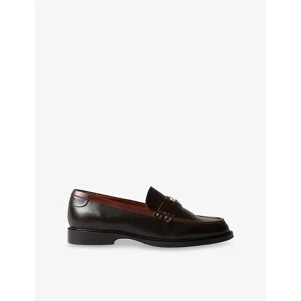Claudie Pierlot Embellished Leather Loafers