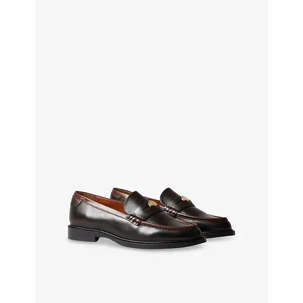 Claudie Pierlot Embellished Leather Loafers