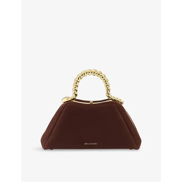 BVLGARI Geraldine Guyot X Serpentine Mini Top Handle Bag - Brown