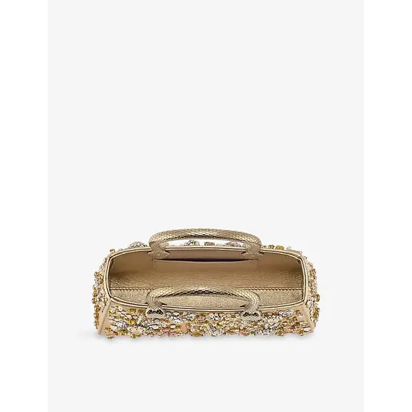 BVLGARI Serpentine Duette Crystal-embellished Top-handle Bag