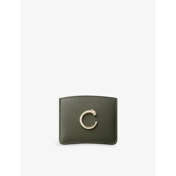 CARTIER Panthère De Simple Leather Card Holder - Green