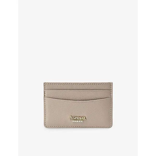 ASPINAL OF LONDON Slim Leather Card Holder - Taupe