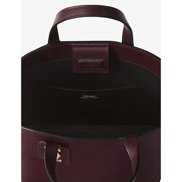 Cartier C De Mini Leather Tote Bag - Grape